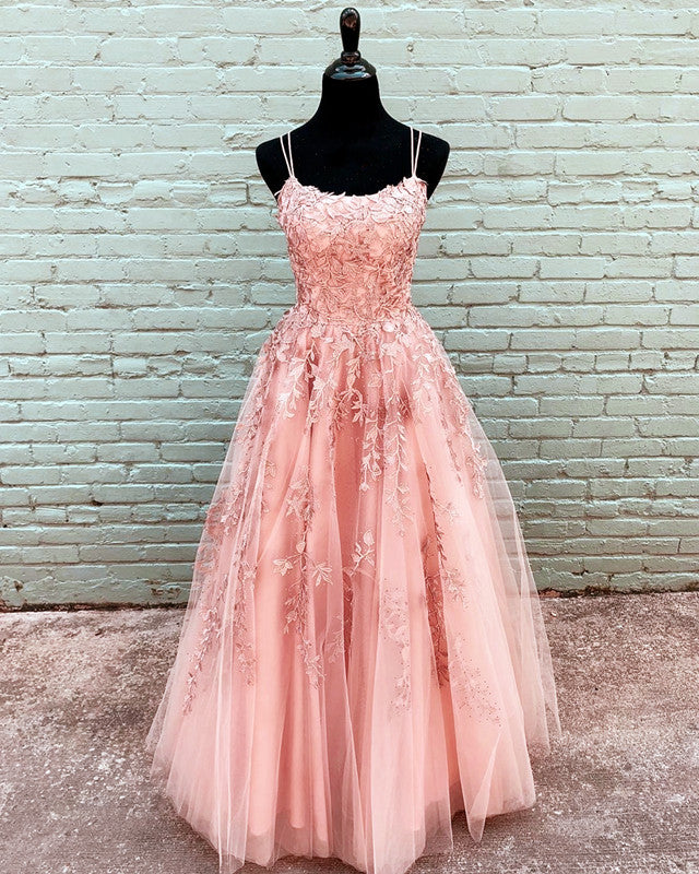Princess Prom Dresses Tulle Ball Gown Appliques – coloredwedding